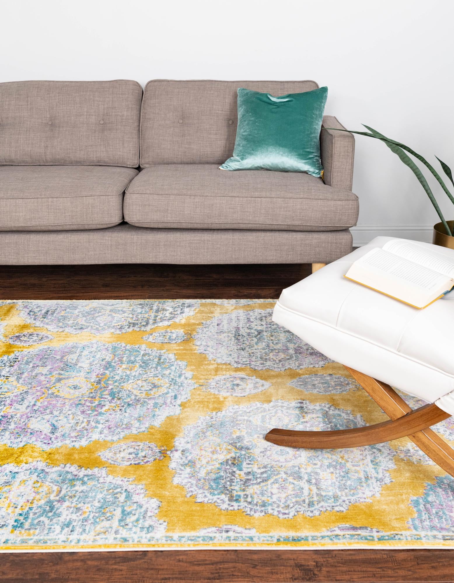 Yellow 8' 2 x 10' Paragon Rug | Rugs.com