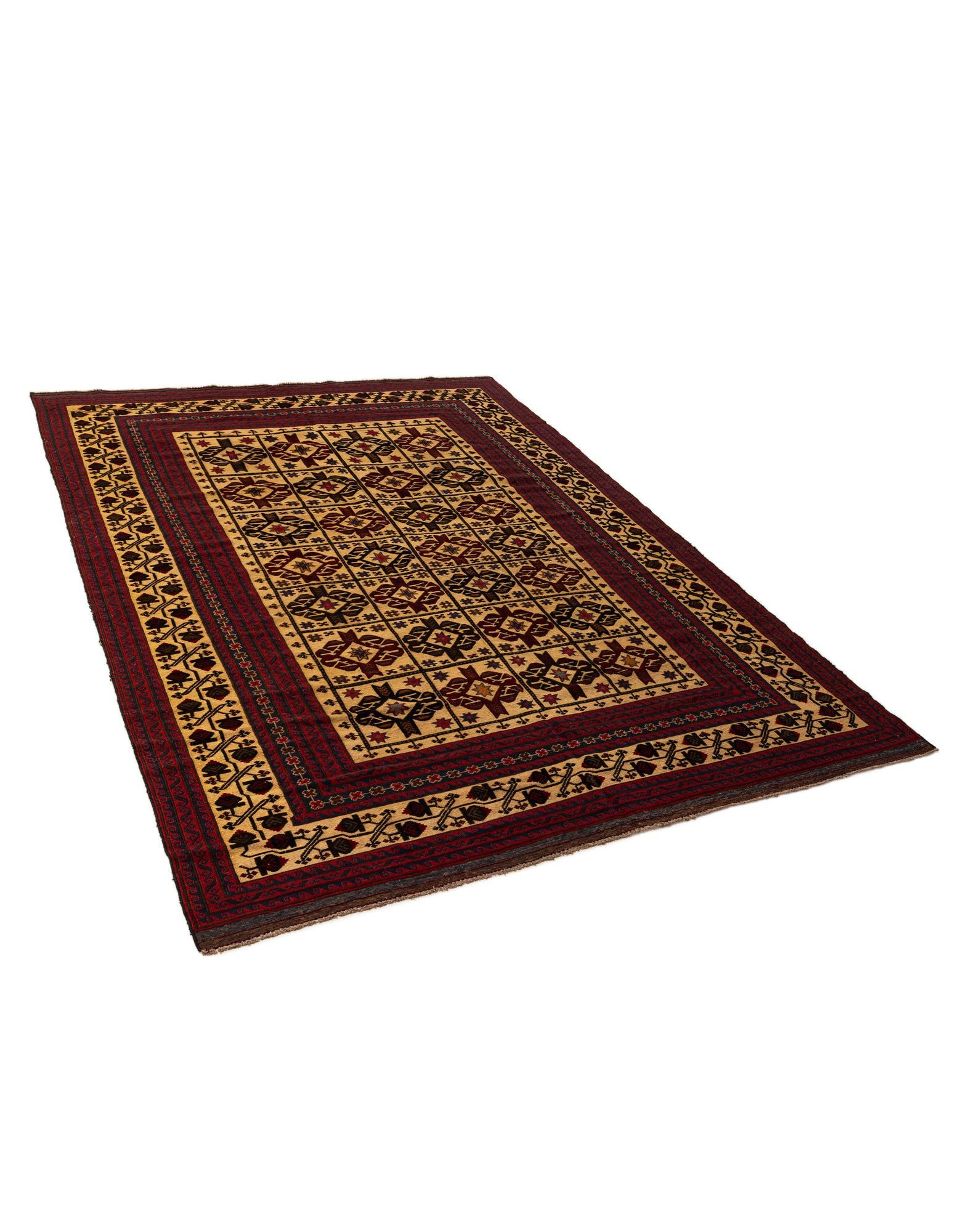 Yellow 6' 9 x 9' 3 Hand Knotted Sumak Wool Rug | Rugs.com