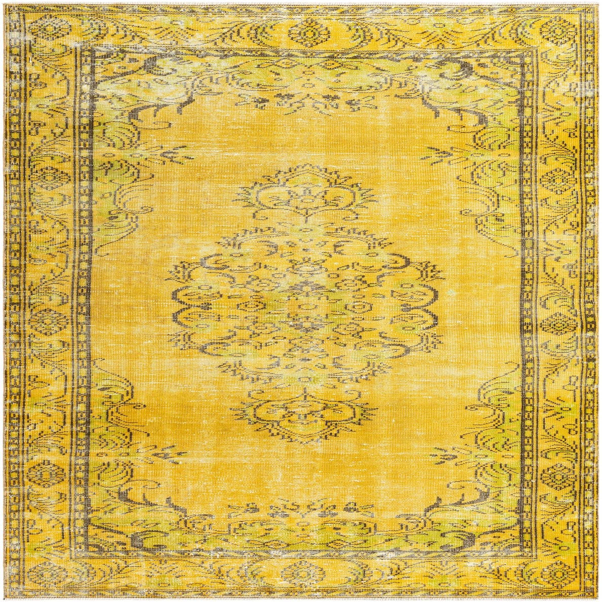 Yellow 6' x 10' Ultra Vintage Wool Rug | Rugs.com