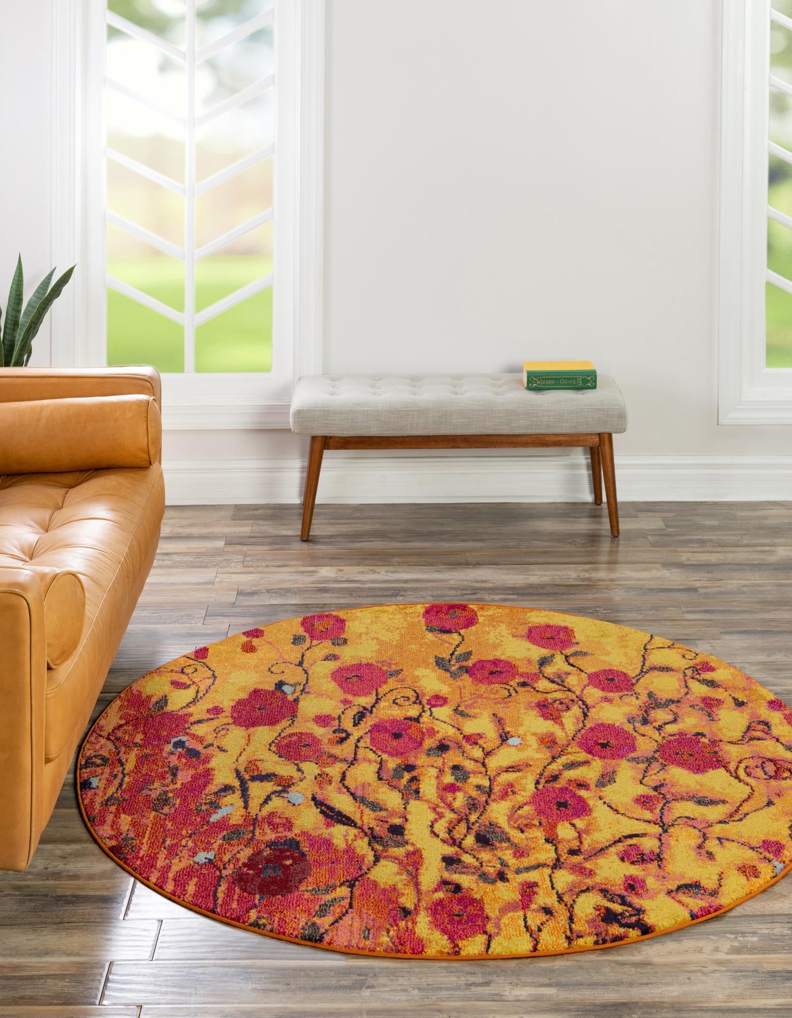 Rust Red 8' 4 x 8' 4 Santiago Round Rug | Rugs.com