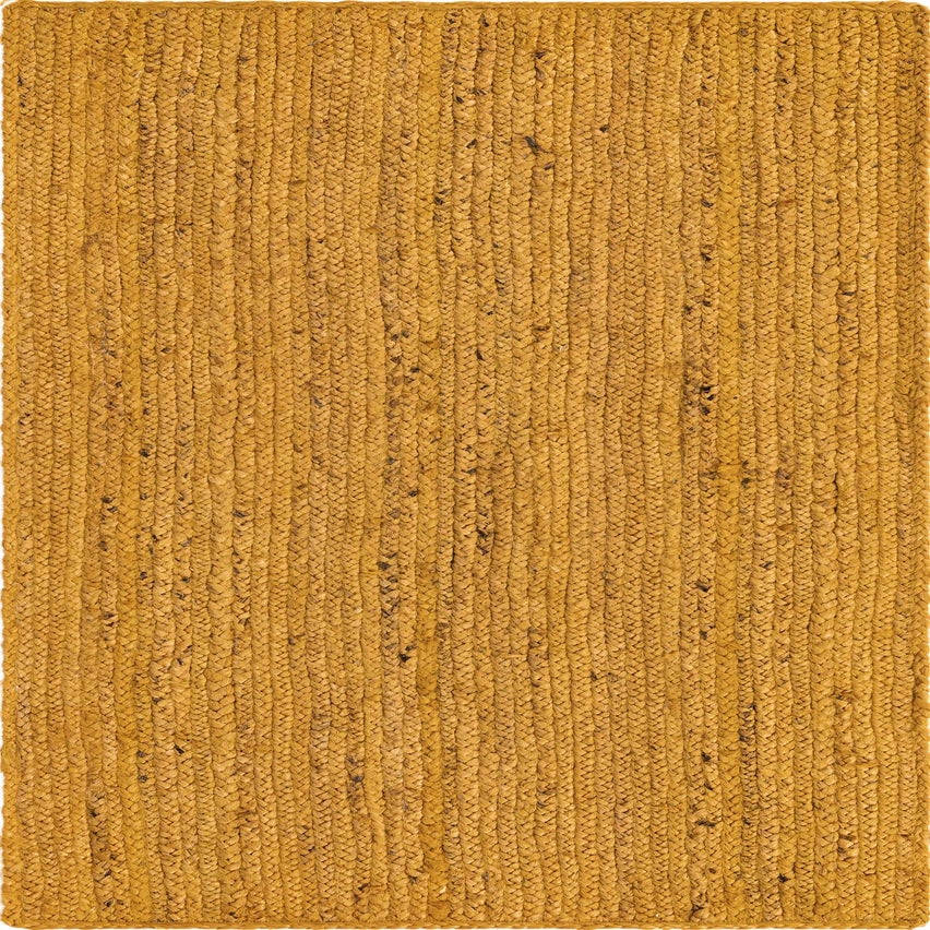 Yellow 2' 6 x 6' 1 Hand Braided Jute Runner Rug | Rugs.com