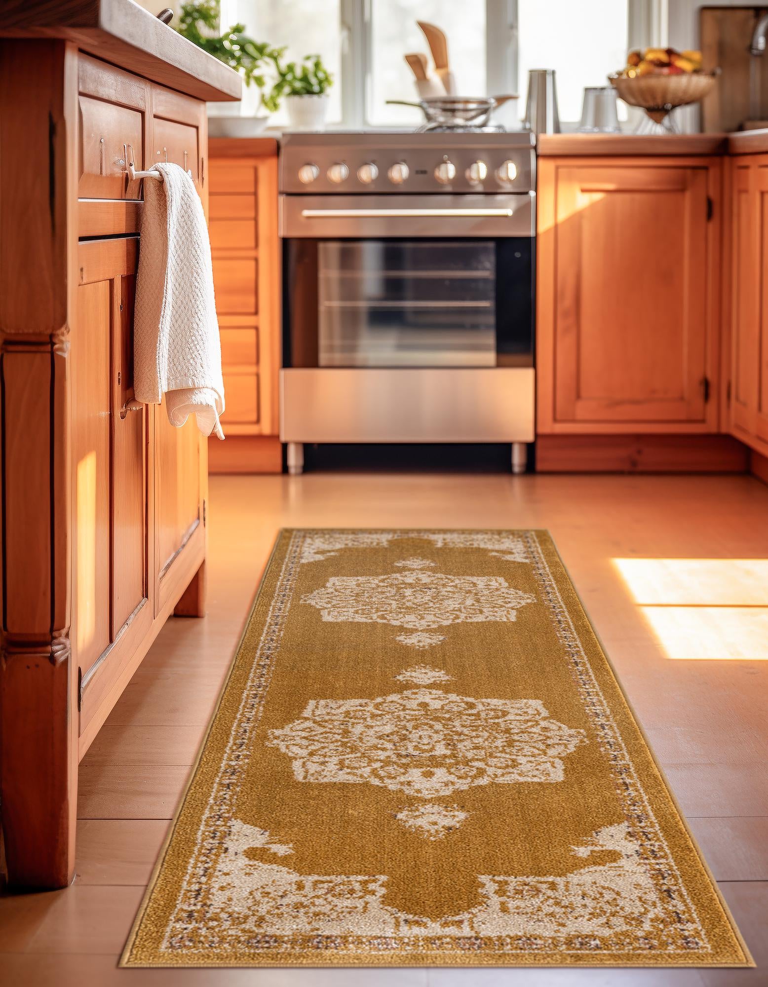 Yellow 2' x 6' Eden Runner Rug | Rugs.com