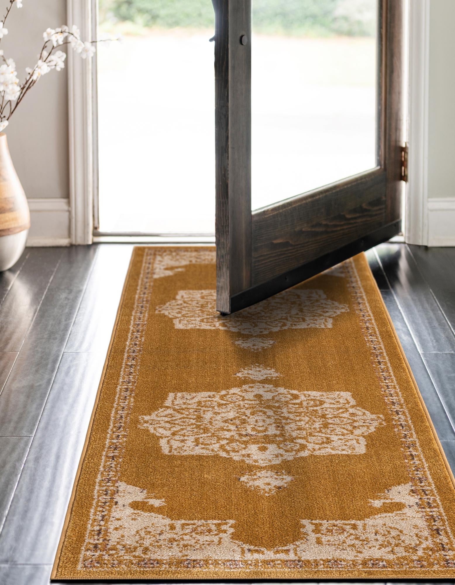 Yellow 2' x 6' Eden Runner Rug | Rugs.com