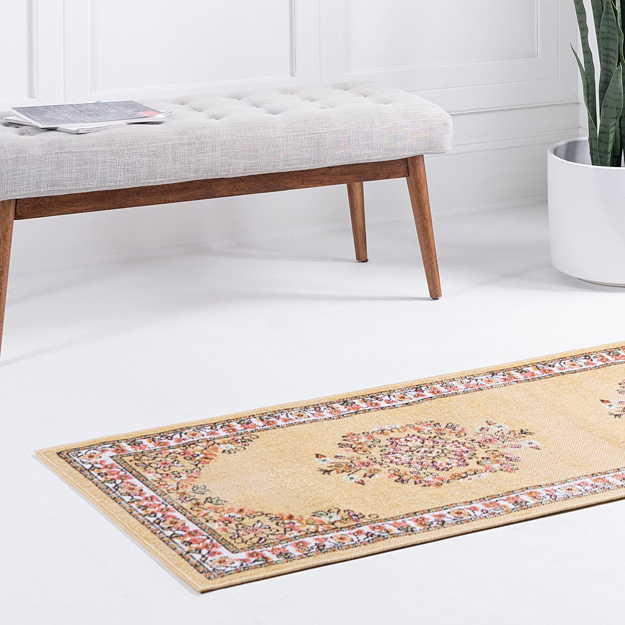 Yellow 2' 7 x 10' Lucerne Runner Rug | Rugs.com