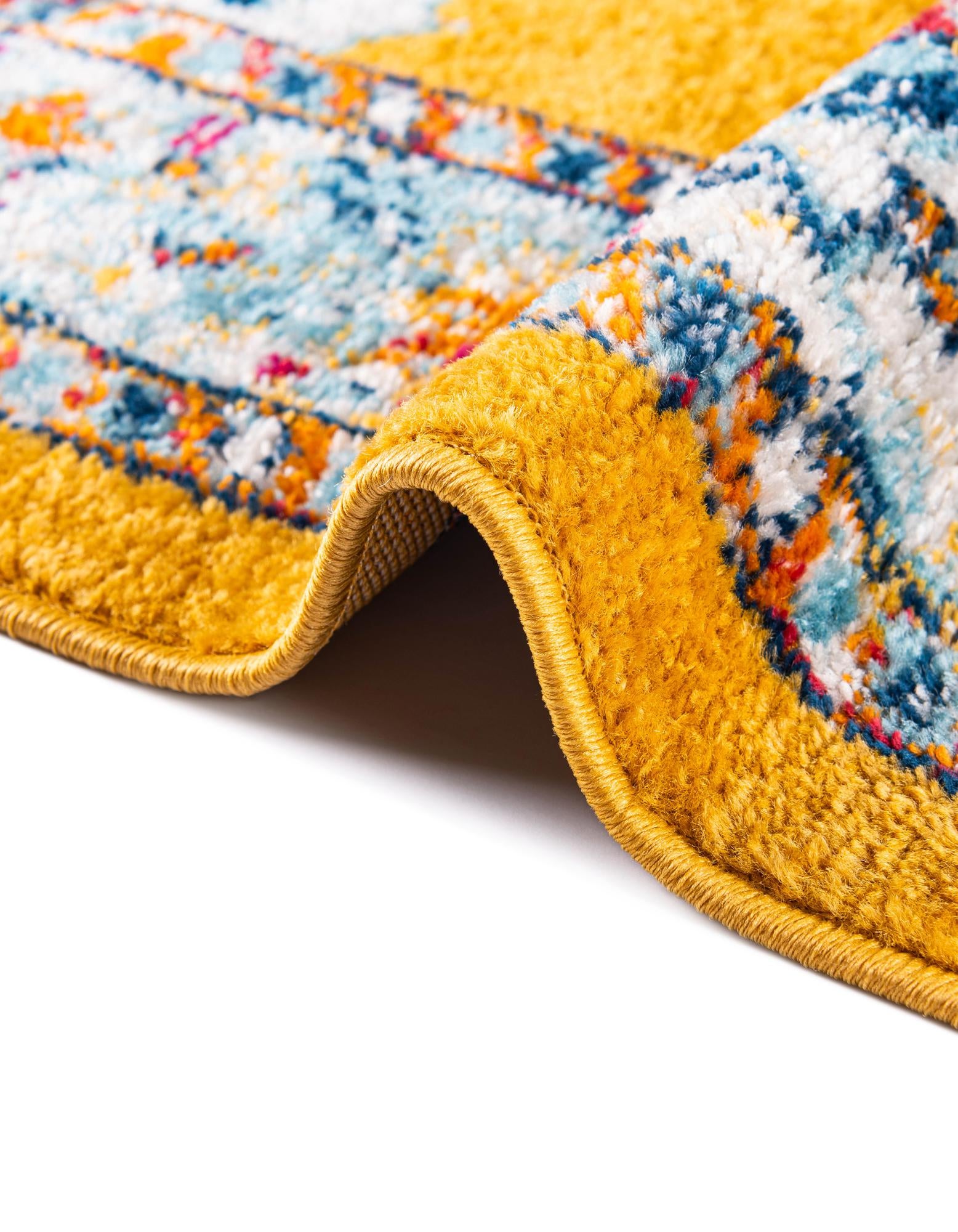 Yellow 4' x 4' Parker Square Rug | Rugs.com