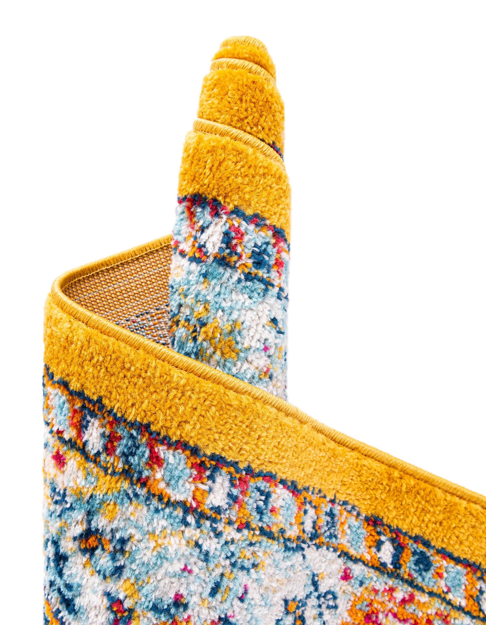 Yellow 4' x 4' Parker Square Rug | Rugs.com